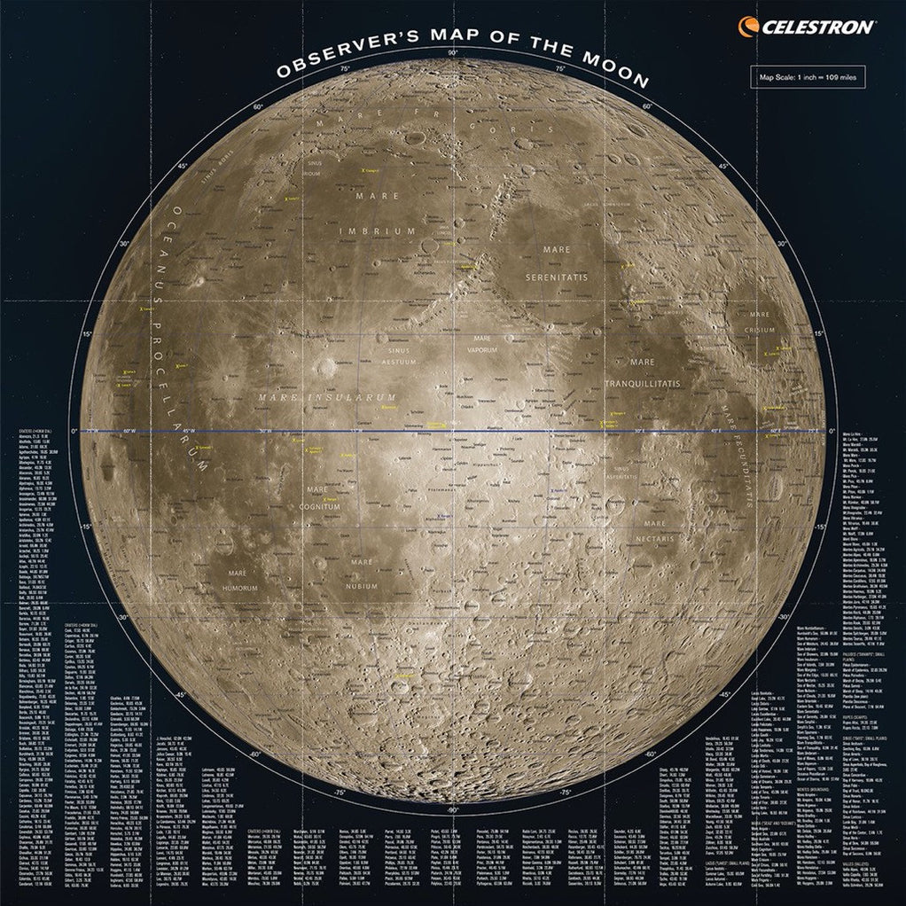 Celestron Observer's Map of the Moon — David Astro
